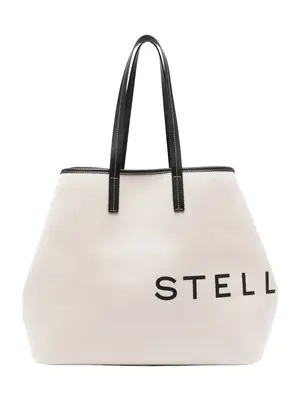Stella McCartney Logo-print Tote - Neutrals