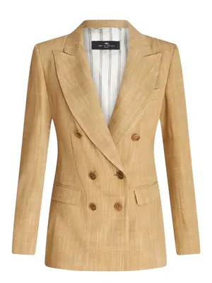 ETRO ETRO Double-Breasted Slub Blazer