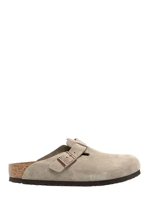 BIRKENSTOCK Boston Suede Slippers - Neutrals