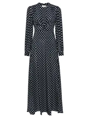RIXO Rixo Emory Polka Dot Maxi Dress