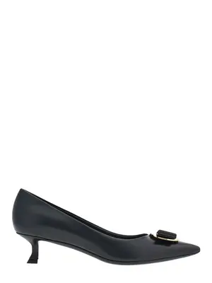 FERRAGAMO Vara 40mm Leather Pumps - Black