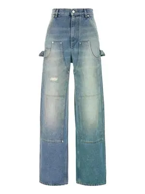 Moschino Mid-rise Wide-leg Jeans - Blue
