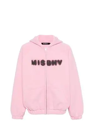 MISBHV Logo-print Cotton Hoodie - Pink