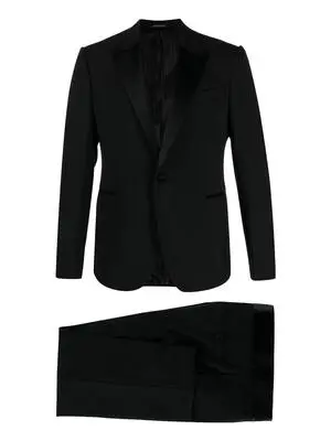 Emporio Armani Single-breasted Tailored Suit - Black
