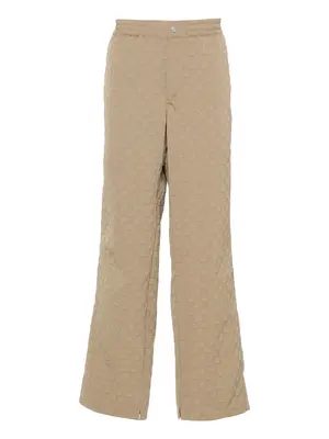 MISBHV Debossed Logo Straight-leg Trousers - Neutrals