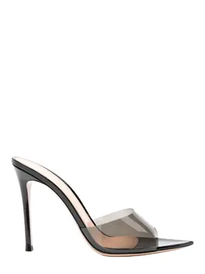GIANVITO ROSSI 105mm Elle Transparent Sandals - Black