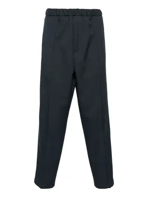 JIL SANDER Elasticated-waist Tapered Trousers - Blue