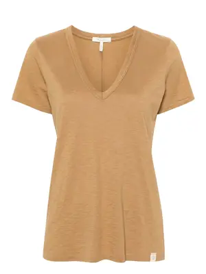 Rag & Bone Slub V-neck T-shirt - Brown