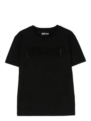 Just Cavalli Rhinestone-embellished T-shirt - Black