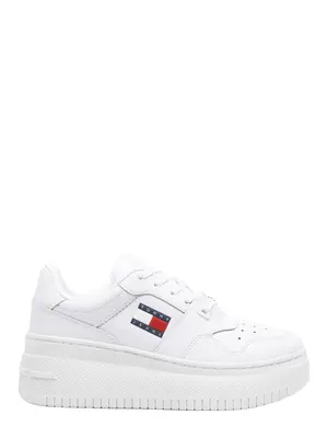 Tommy Hilfiger Retro Basket Leather Sneakers - White