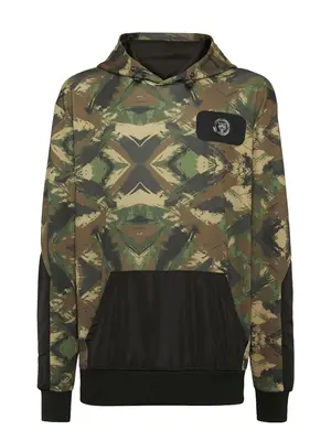 PLEIN SPORT Camouflage-print Hoodie - Green
