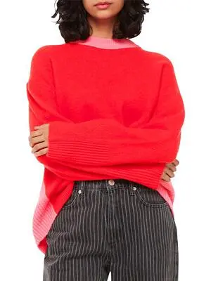 Whistles Crewneck Sweater - Red/multi