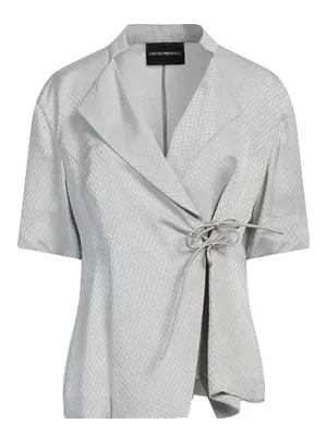 Emporio Armani Jacquard Woven Blazer - Grey