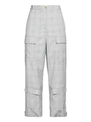 VICOLO Tartan Pattern Pants - Grey