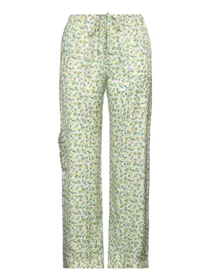CORMIO Floral Print Viscose Pants - Sage Green