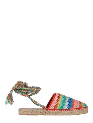 Alanui Knitted Espadrille Sandals - Red