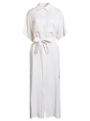 Peserico Linen Maxi Shirt Dress - Off White