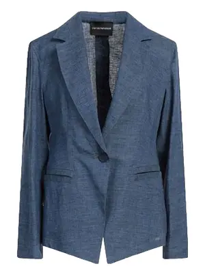 Emporio Armani Linen Blazer - Navy