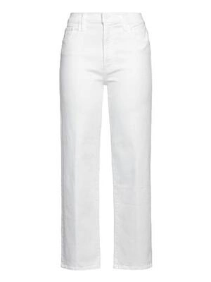 MOTHER MOTHER Ivory Cotton, Polyester, And Elastane Straight-Leg Jeans