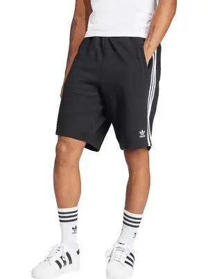 Adidas Adicolor 3-stripes Cotton French Terry Shorts - Black