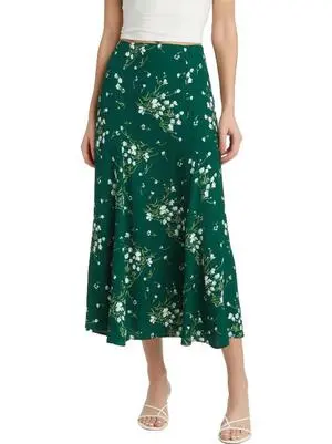 REFORMATION Floral Print Midi Skirt - Italia