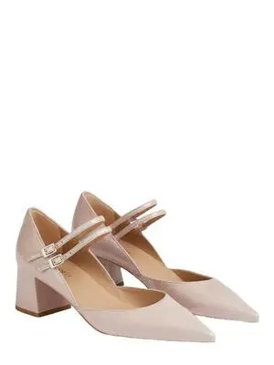 LK BENNETT Savannah Mary Jane Pointed Toe Pumps - Pink