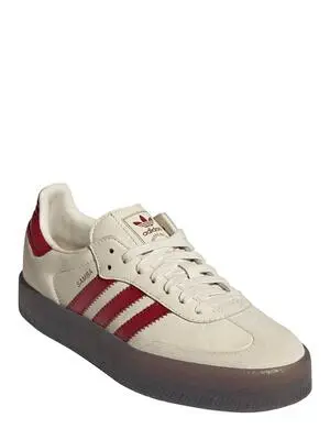 Adidas Sambae Platform Sneakers - Cream/victory Red/shadow Red
