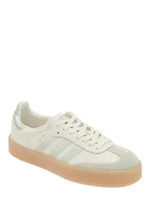 Adidas Sambae Platform Sneakers Off White/green/green Met.