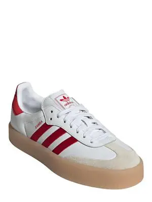 Adidas Sambae Platform Sneakers White/ Scarlet/ White