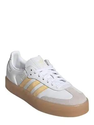 Adidas Sambae Platform Sneakers White/orange/ice Tangerine