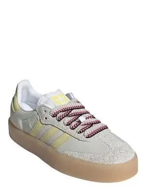 Adidas Sambae Platform Sneakers White/yellow/pink Spark