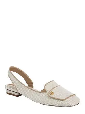 Franco Sarto Teagan Leather Slingback Flats - Natural