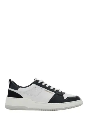 FERRAGAMO Two-tone Leather Sneakers - Black