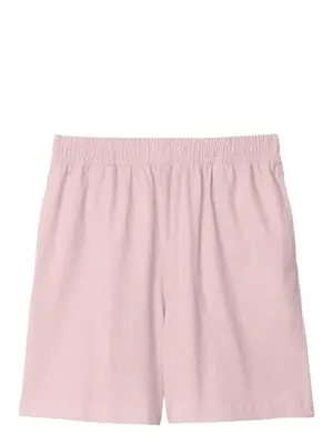 Burberry Equestrian Knight-print Cotton Shorts - Pink