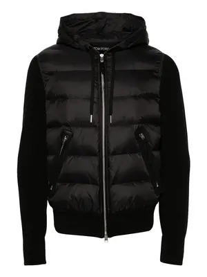 TOM FORD TOM FORD Hooded Knit-Paneled Puffer Jacket