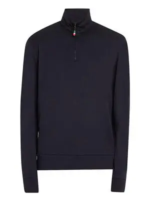 Orlebar Brown Isar Quarter-zip Sweatshirt - Night Iris
