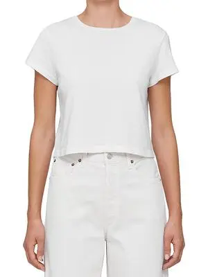 AGOLDE Adine Cotton Shrunken Tee - White