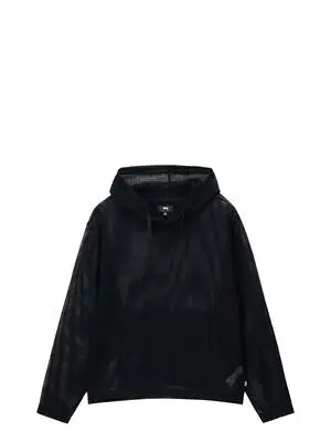 StÜssy Cotton Mesh Hoodie - Black