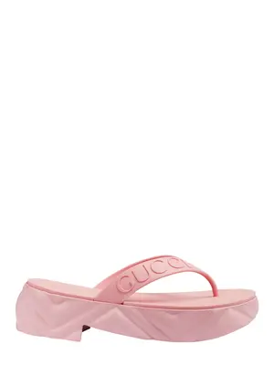 Gucci Thong Platform Sandals - Pink