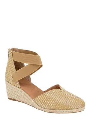 KENNETH COLE Orya Ankle Strap Pumps - Natural Raffia