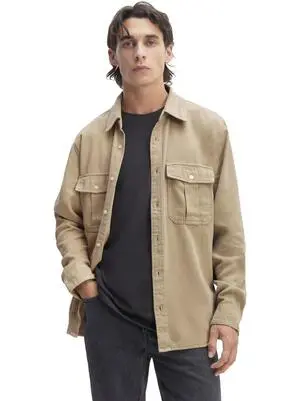 Everlane Utility Shirt Jacket, Buttersoft Size - Cornstalk