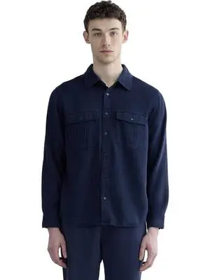 Everlane Utility Shirt Jacket, Buttersoft Size - Navy