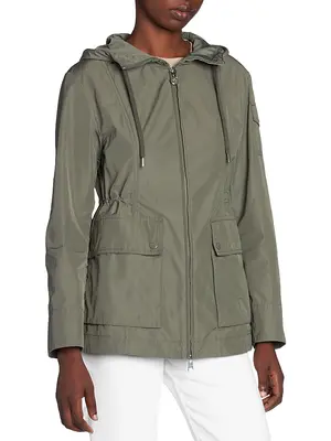 Moncler Leandro Short Parka Jacket - Dark Grey