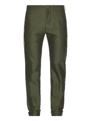 TOM FORD Tom Ford Compact Cotton Chino Pant In Green