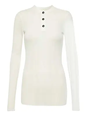 Khaite Byron Cotton-blend Jersey Top - White