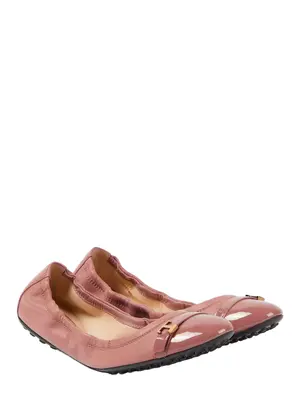 TOD'S Dee Leather Ballerinas - Purple