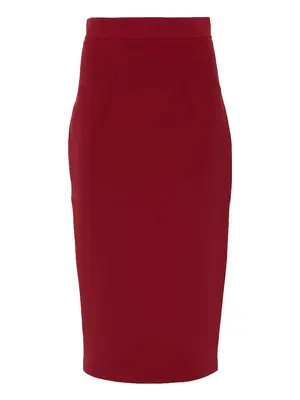 Safiyaa Hokoku Pencil Skirt - Red