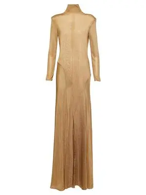 TOM FORD Turtleneck Gown - Gold