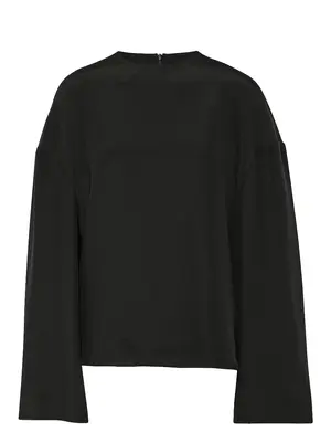 FFORME Ana Silk Cady Blouse - Black