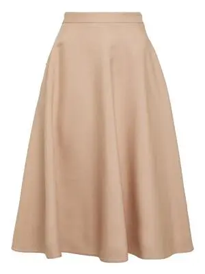 Valentino Garavani Vgold Crêpe Couture Midi Skirt - Beige